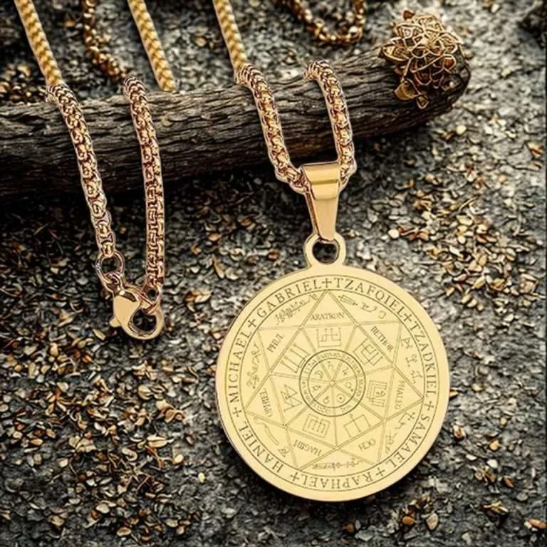 Collar Sello de los 7 Arcángeles - Talismán de Protección y Energía